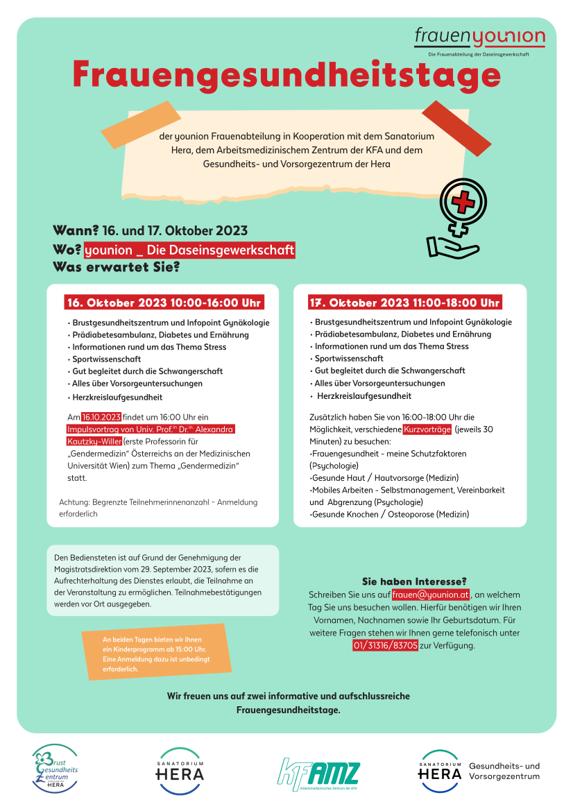 younionaktion - Frauengesundheitstage 16.+17. Oktober - SoFair-FSG 01/ ...